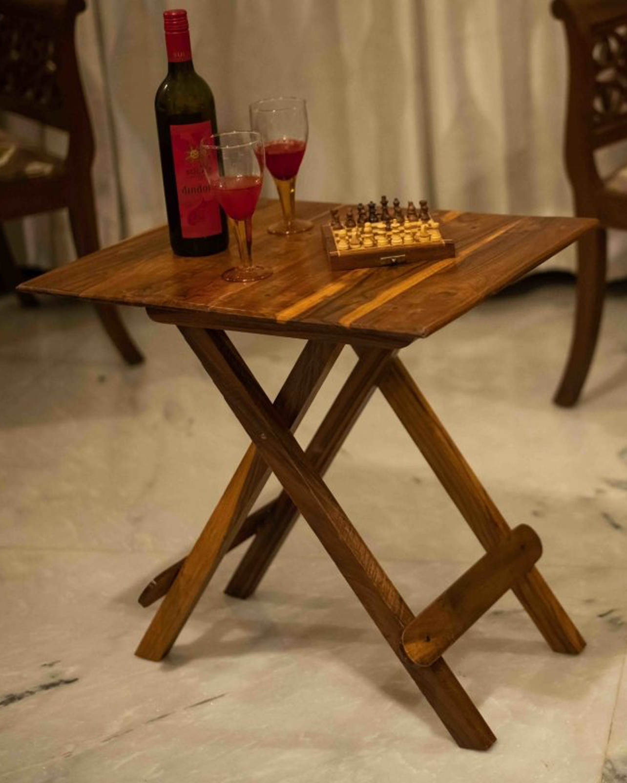 Folding Table Teak Wood | Space Saving Design | Artiqulate Lifestyle