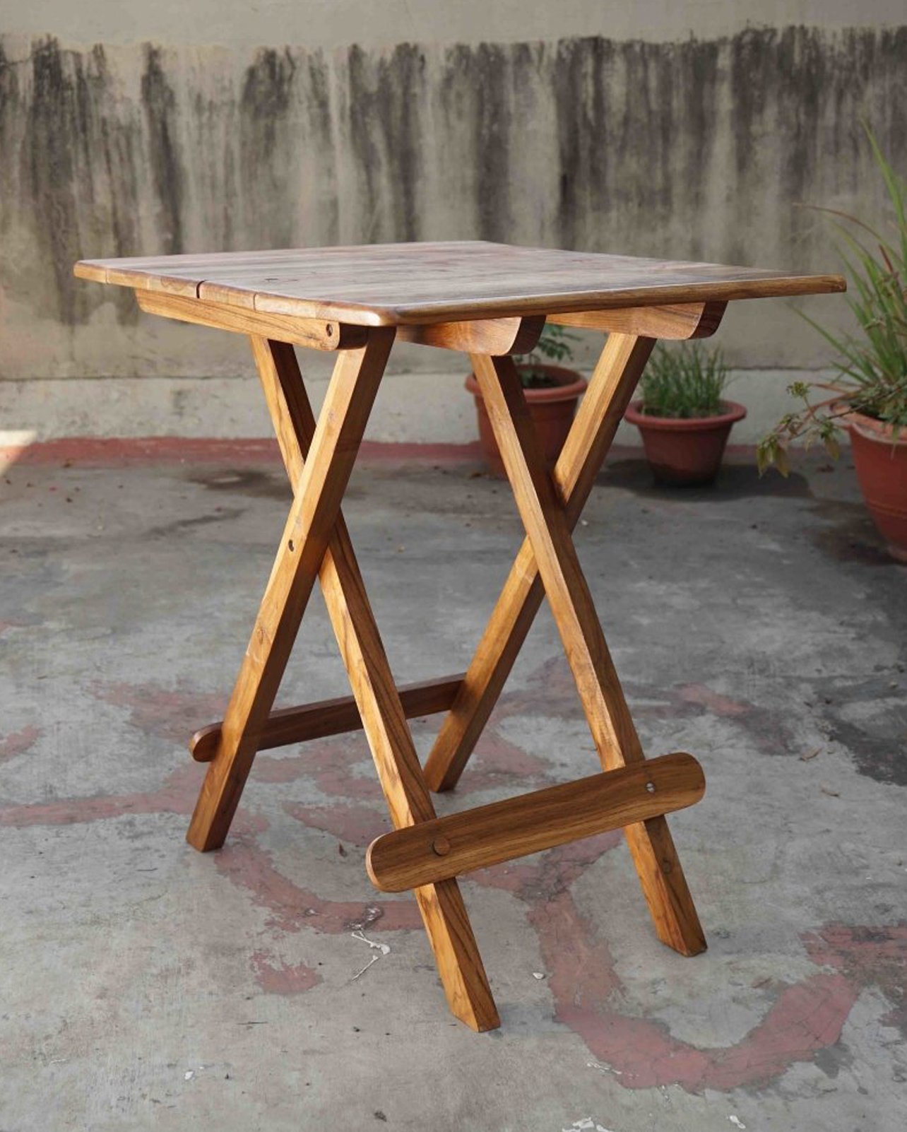 Folding Table Teak Wood | Space Saving Design | Artiqulate Lifestyle